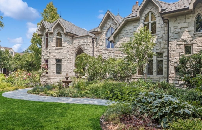 Exceptional Limestone Estate Offering Elegance and Grandeur in Illinois ...