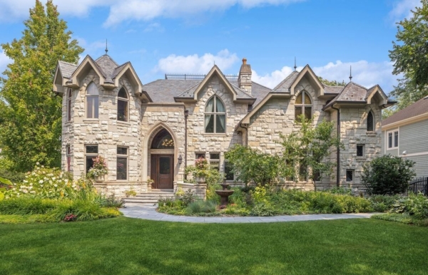 Exceptional Limestone Estate Offering Elegance and Grandeur in Illinois ...