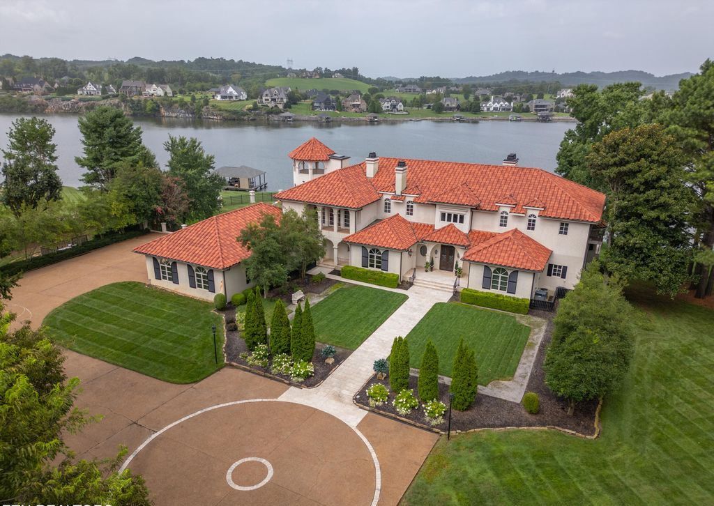 A Waterfront Masterpiece: Stunning Two-Story Residence with Expansive ...