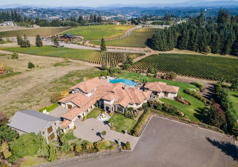 Exclusive Vineyard Retreat: Tuscan-Style Villa on Pete's Mountain ...