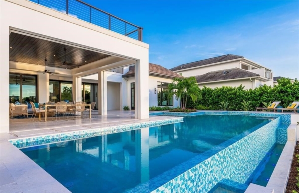 Luxurious $16.5 Million Waterfront Estate on Compass Cove with Infinity Pool and Breathtaking ...