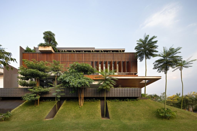 Mentari House, Haven of Light, Air, Privacy by Axial Studio