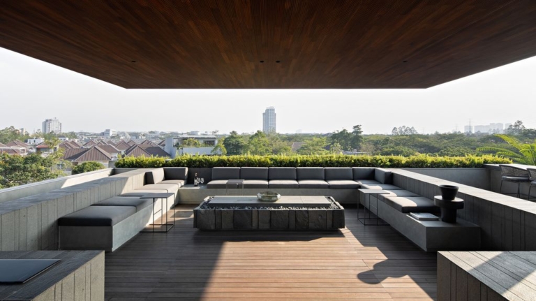 Mentari House, Haven of Light, Air, Privacy by Axial Studio