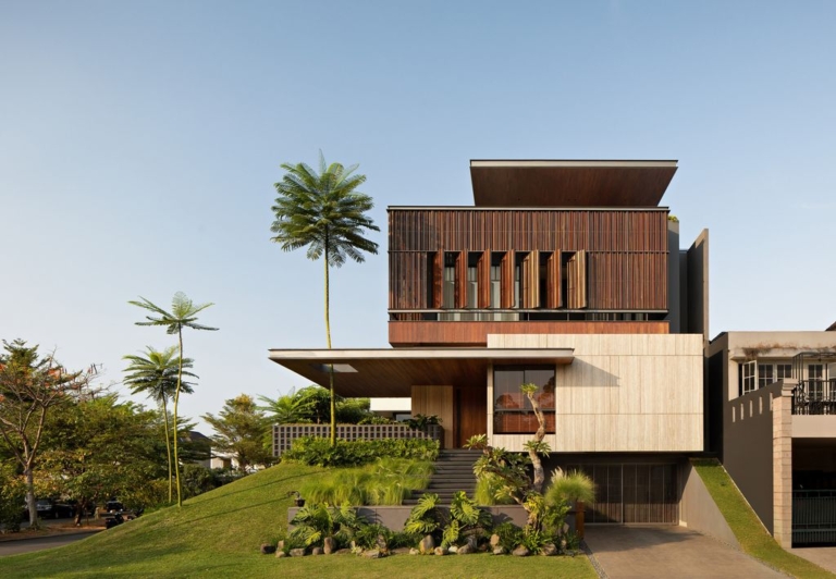 Mentari House, Haven of Light, Air, Privacy by Axial Studio