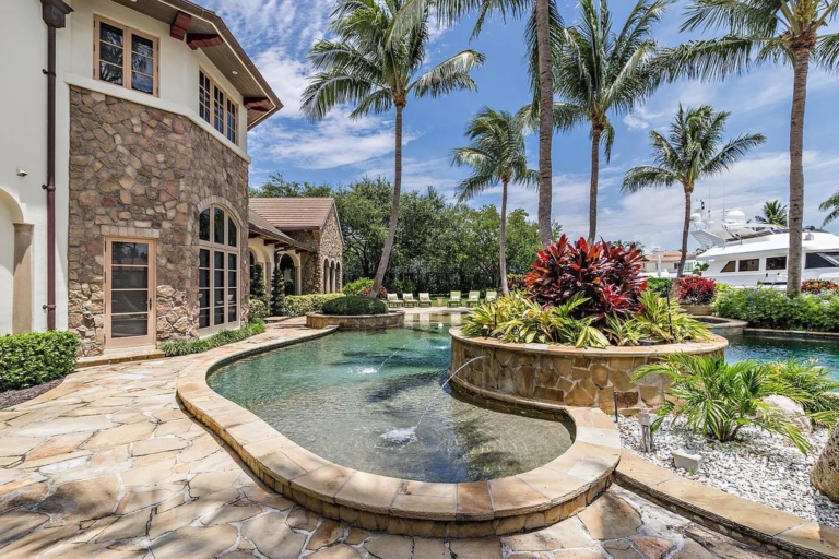 $32 Million Majestic Waterfront Estate with Yacht Dock in Boca Raton's ...