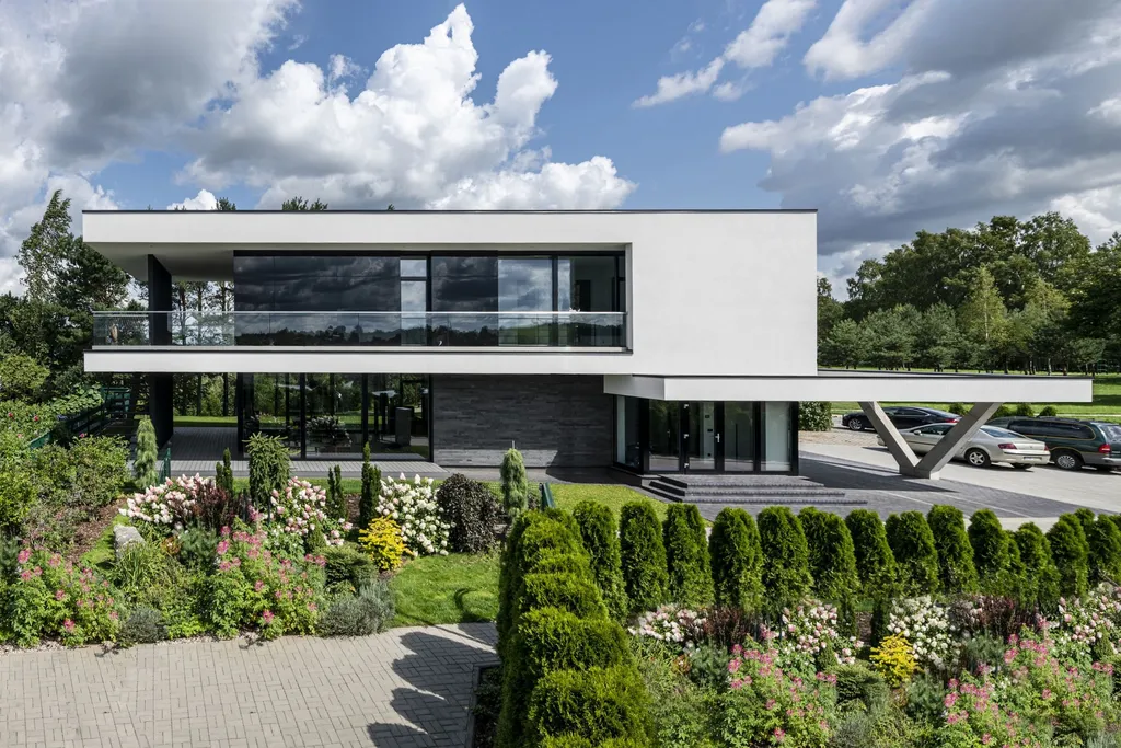 Panoramic View House by ArchLAB Studio, Minimalist Living Framed by the ...
