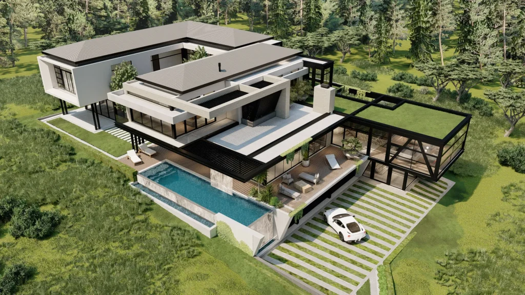 866 The Hills House by JK Designs Architects, A Sculptural Multi-Level ...